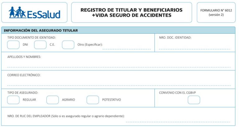 Cómo llenar el formulario 6012 de Essalud - Formularios Perú